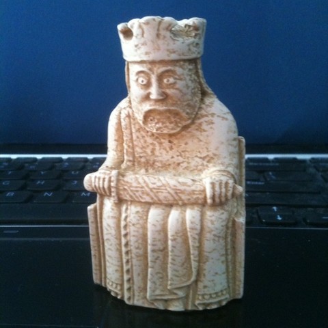 Download free 3D printing templates Lewis Chessmen - King ・ Cults