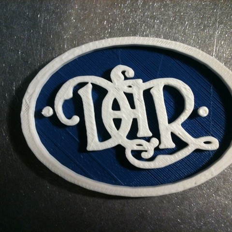 Download free 3D printer files DAR Script Logo Medallion ・ Cults