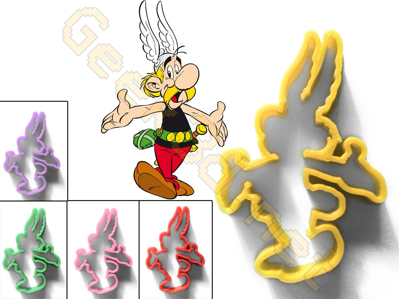STL file Punch Asterix Gaulish Cookie Cutter・3D printing template to ...