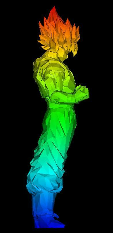 Fichier STL Goku Low poly・Design pour imprimante 3D à télécharger・Cults