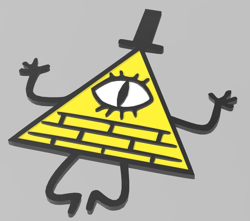 Free STL file Bill Cipher from Gravity Falls 2Color・3D print object to ...
