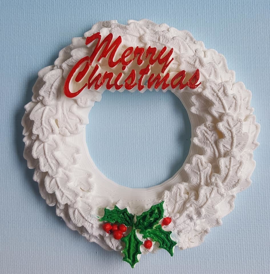Free STL file xmas wreath・3D printing template to download・Cults