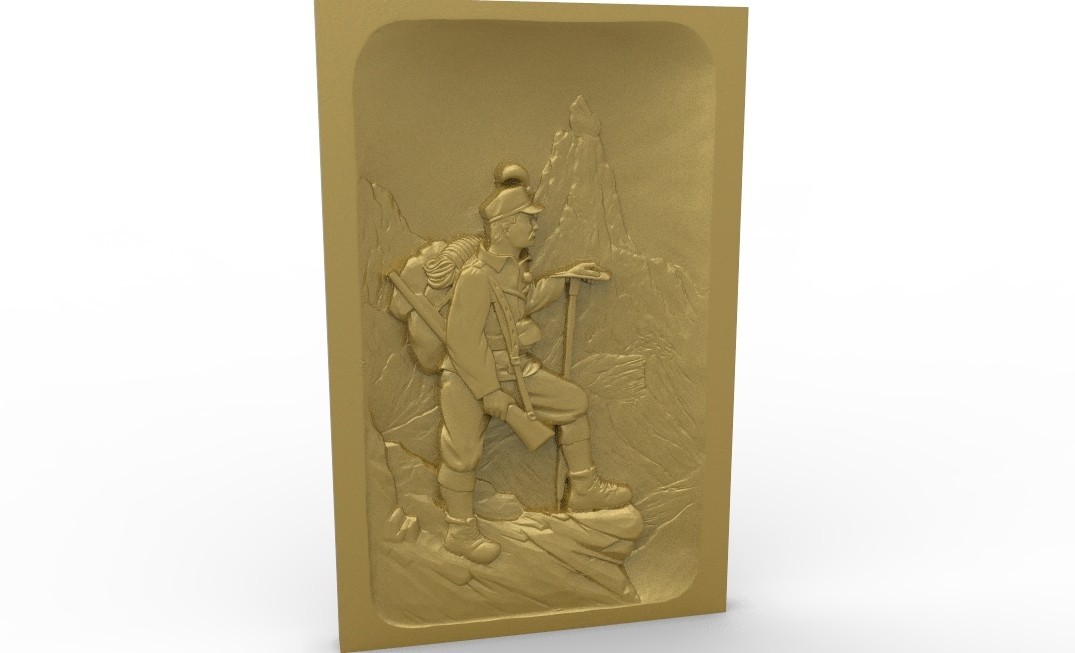 Free STL file Climbing mountain adventurer vintage everest 🧗・Object to ...