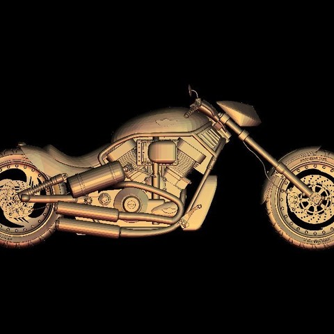 Download free STL file harley davidson motorcycle biker • 3D printer ...