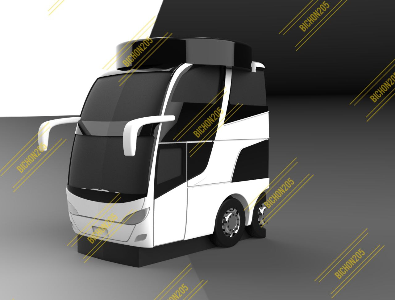 STL file B11R volvo bus 🚌・Template to download and 3D print・Cults
