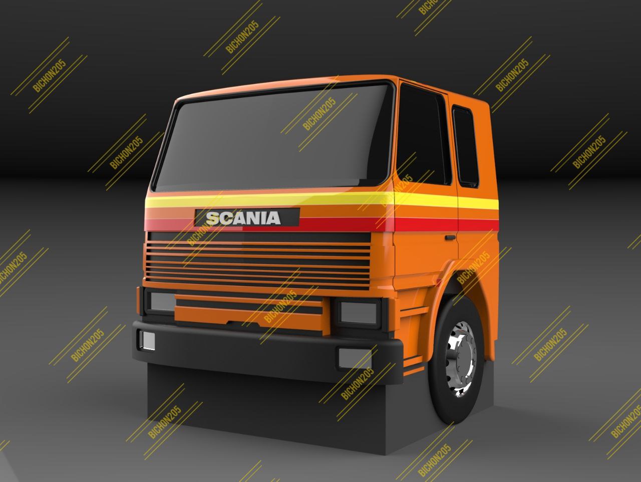 STL file Scania 112H Front・3D print design to download・Cults