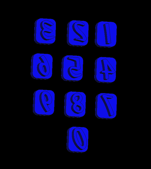 STL file Number stamp・3D printing design to download・Cults