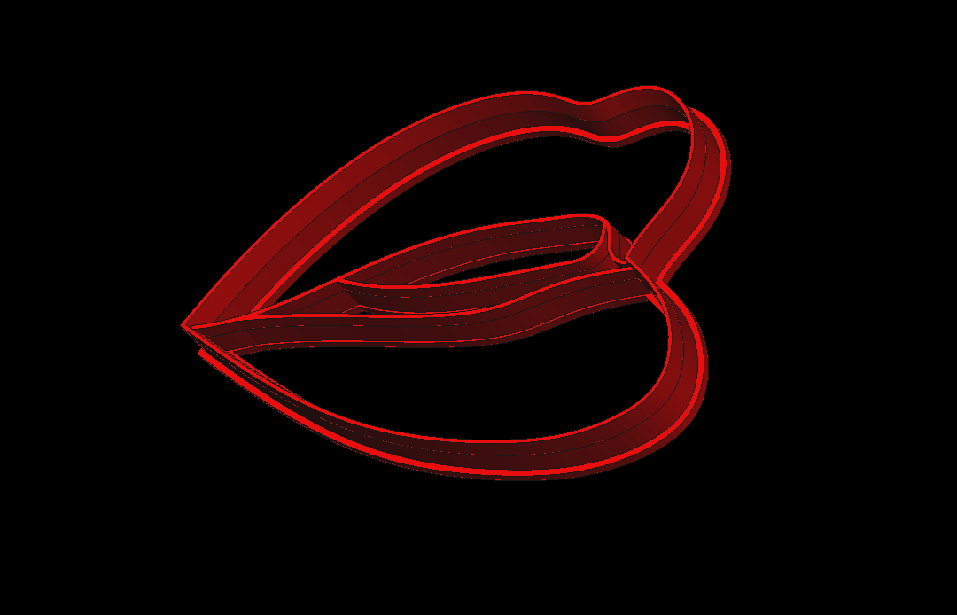STL file cookie cutter lips set 🍪・3D printable model to download・Cults