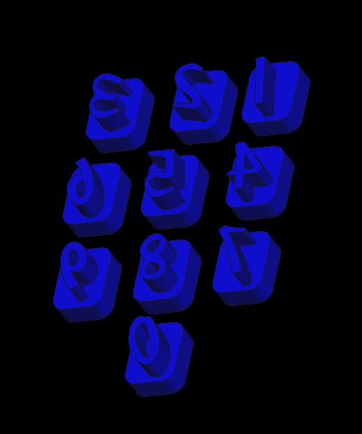 STL file Number stamp・3D printing design to download・Cults