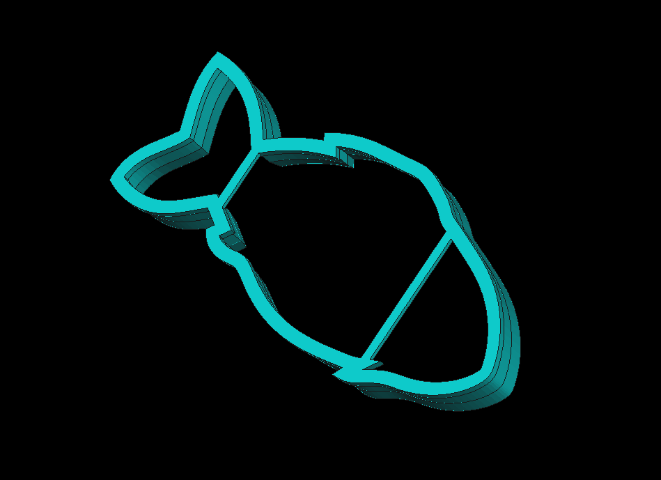 STL file cookie cutter roach fish・3D printing template to download・Cults