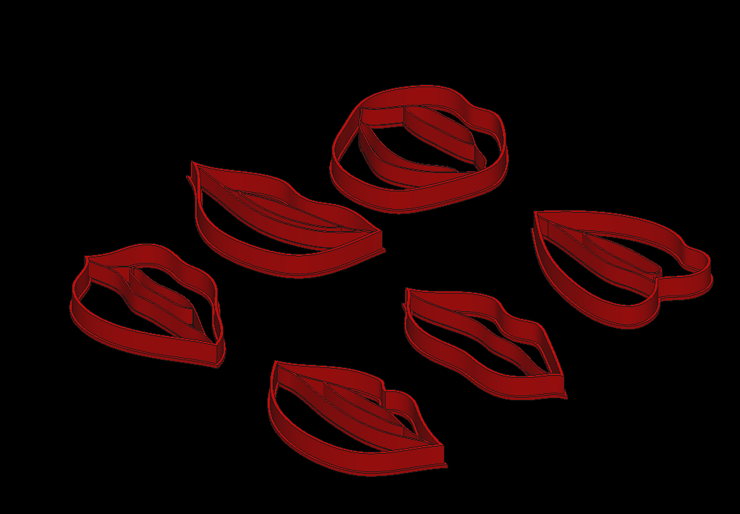 STL file cookie cutter lips set 🍪・3D printable model to download・Cults