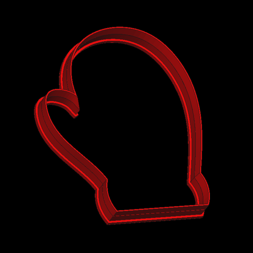 Download STL file christmas mitten cookie cutter • Model to 3D print ...