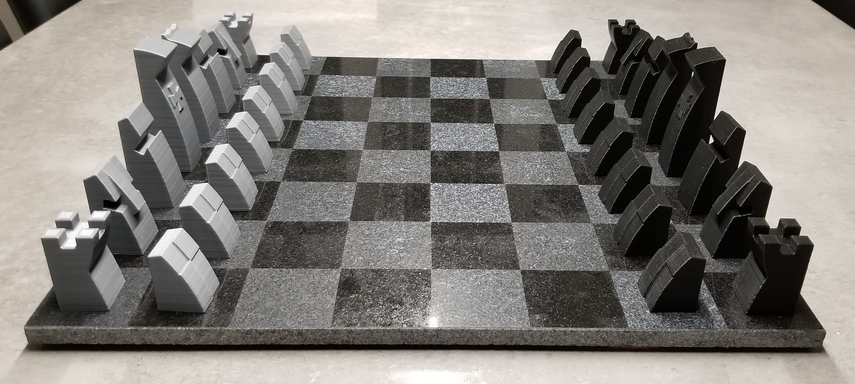 Descargar archivo STL 3D Modern Sleek Minimalist Piezas de Ajedrez ...