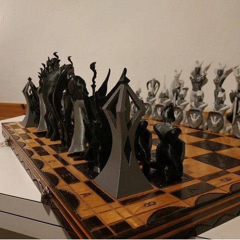 Download STL file Fantasy Style Chess • 3D printer model ・ Cults