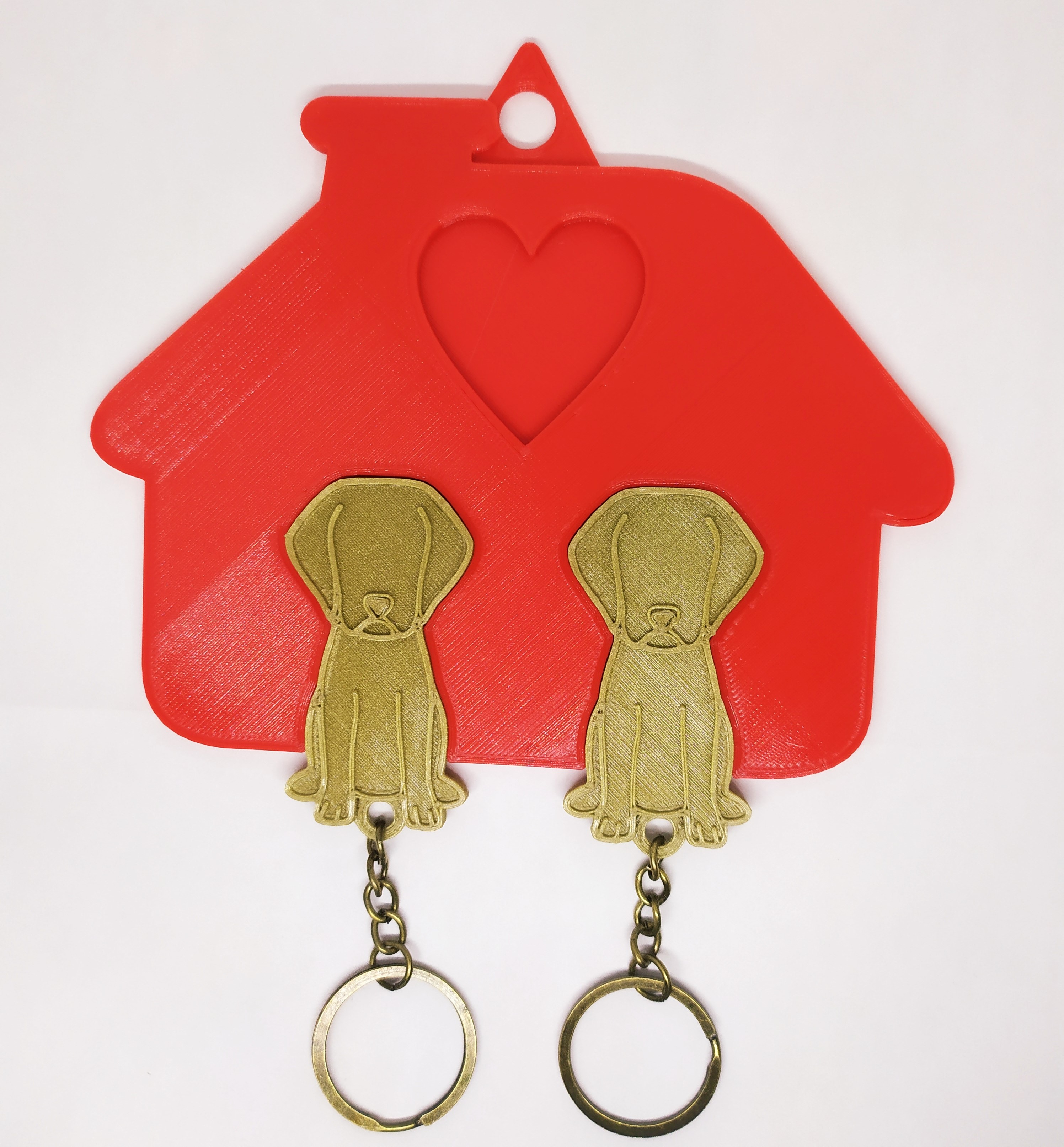 STL file KEYS HANGER | dog family・Design to download and 3D print・Cults