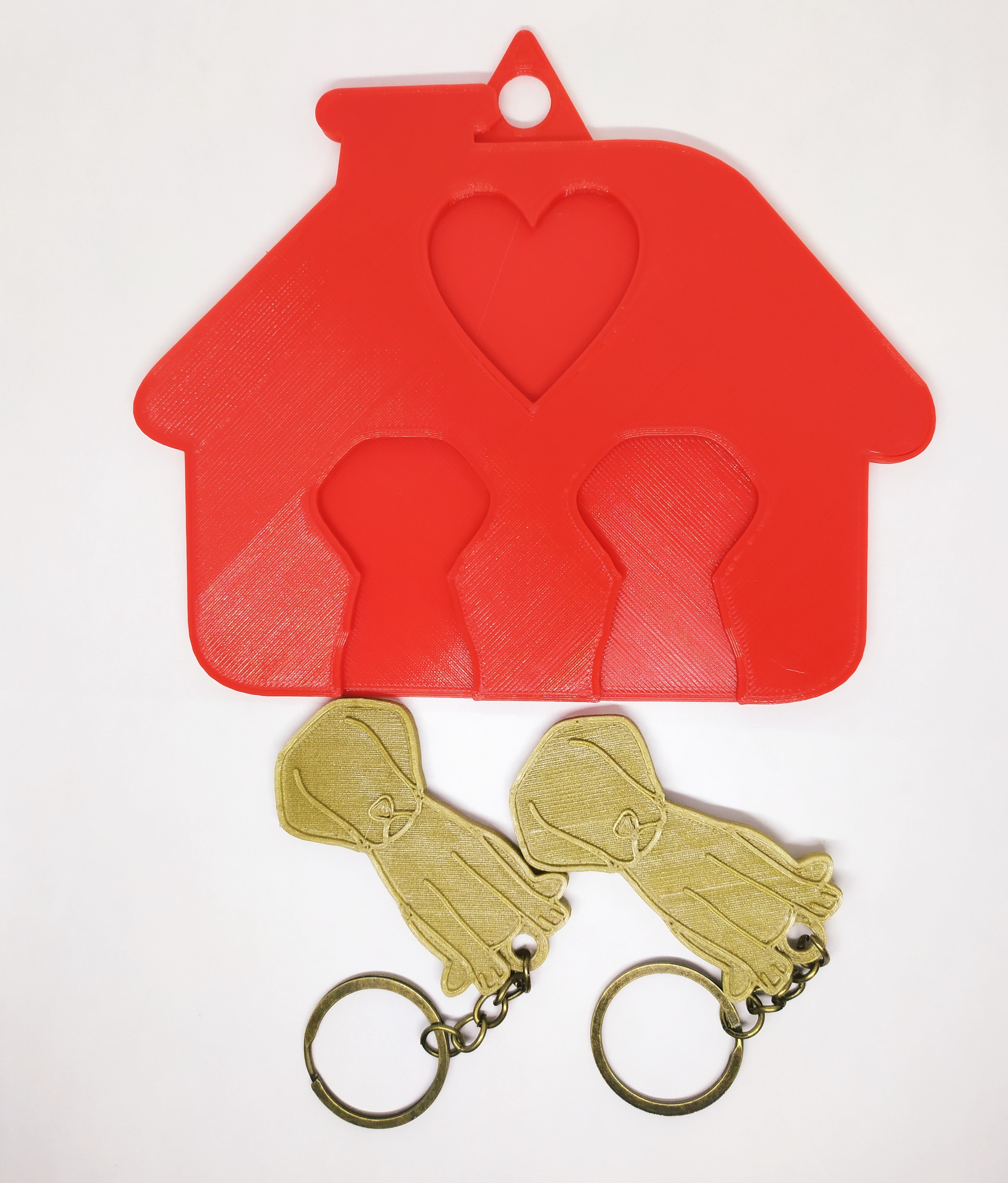 STL file KEYS HANGER | dog family・Design to download and 3D print・Cults