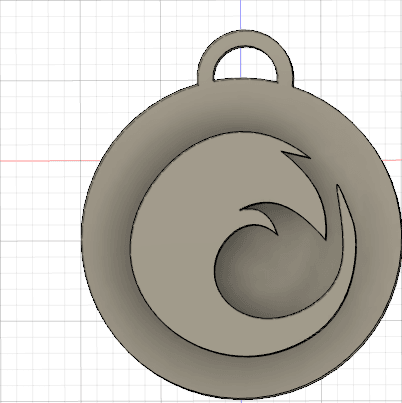 Free STL file keychain(firefox)・3D print model to download・Cults