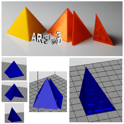 Download free STL file art3d-clb Regular PYRAMID based SQUARE (3,4,5 ...