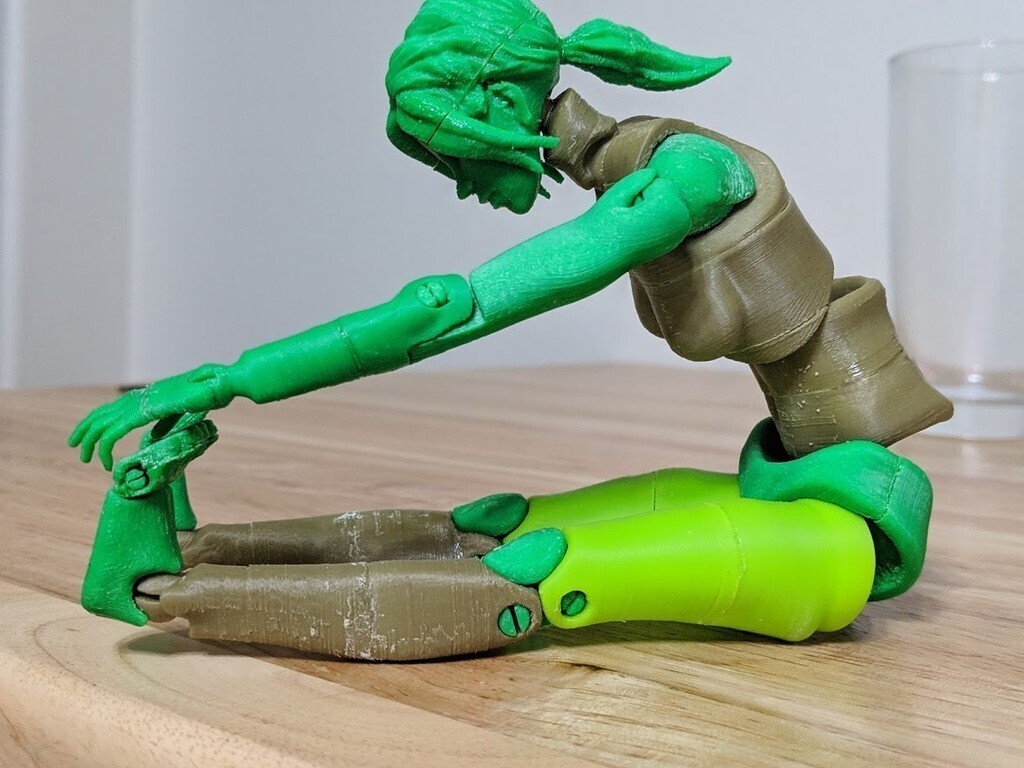 Бесплатный STL файл Modified Jointed female figure (originally by ...