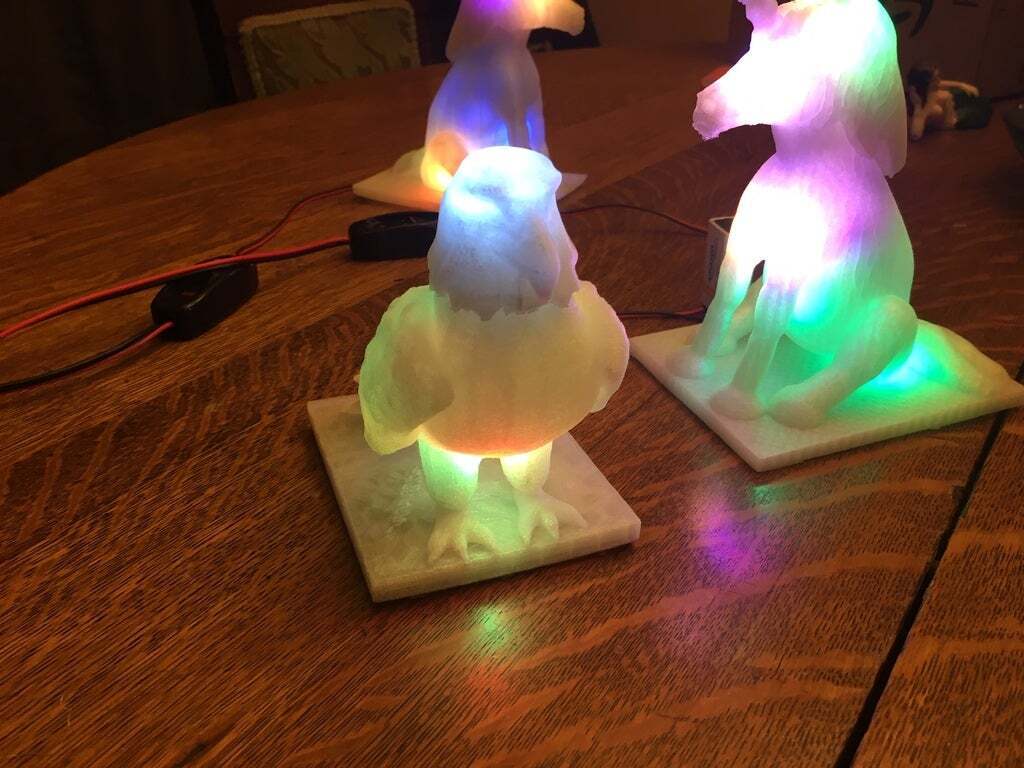 Free STL file Eagle Lamp 🦅・3D printing template to download・Cults