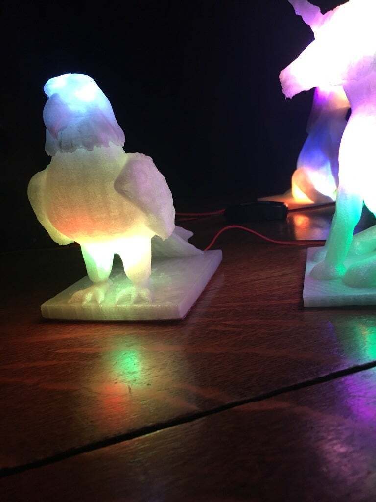 Free STL file Eagle Lamp 🦅・3D printing template to download・Cults