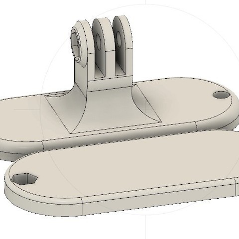 Download STL file Sports camera mount for backpack - Sport camera ...