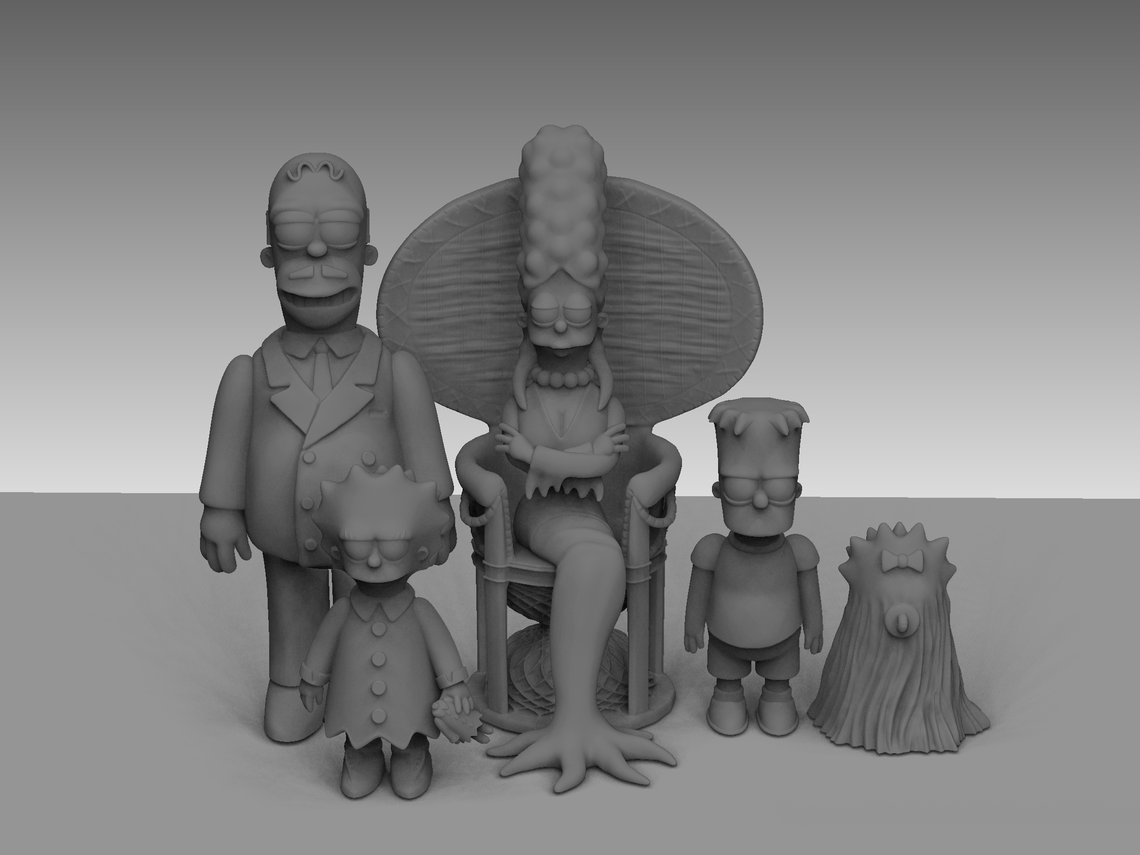 3D file Simpsons Addams・3D printing design to download・Cults