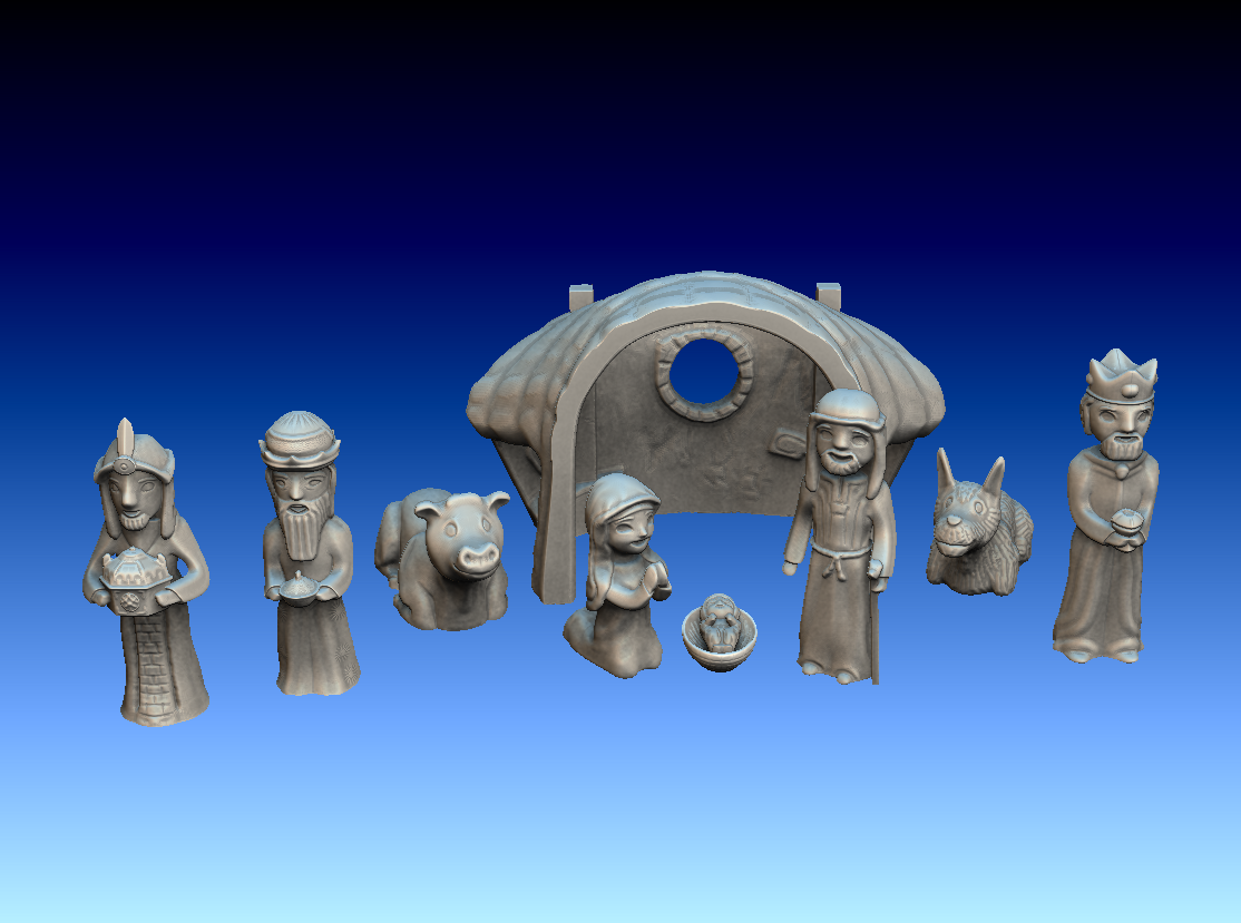 3D file Christmas Crib - Figurines 🎄・3D print object to download・Cults
