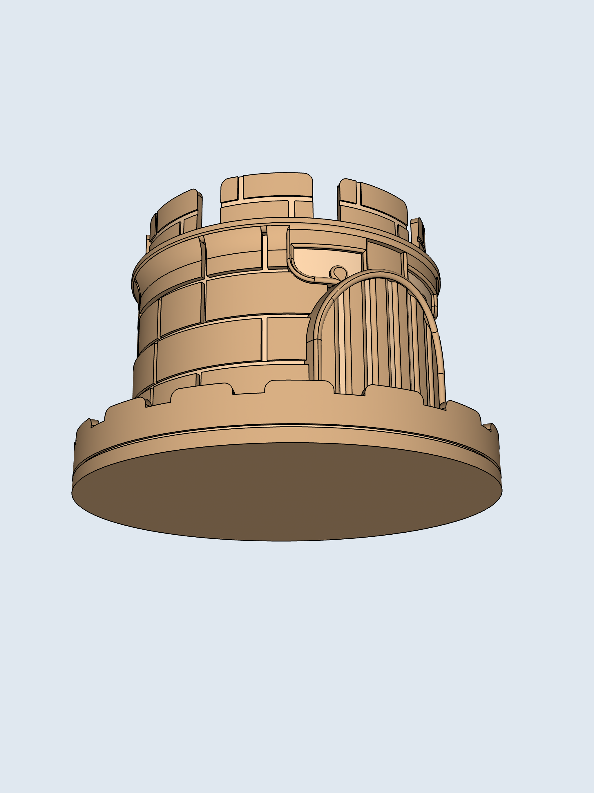 Download STL file Castle-Pot for small plants • Template to 3D print ...