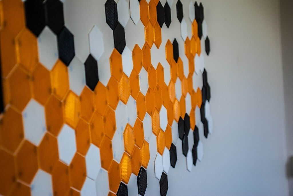 Free STL file Hexagon Tile Art 🎨・3D printer model to download・Cults