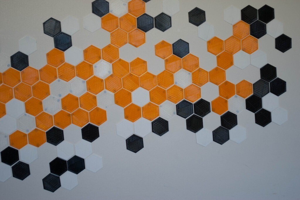 Free STL file Hexagon Tile Art 🎨・3D printer model to download・Cults