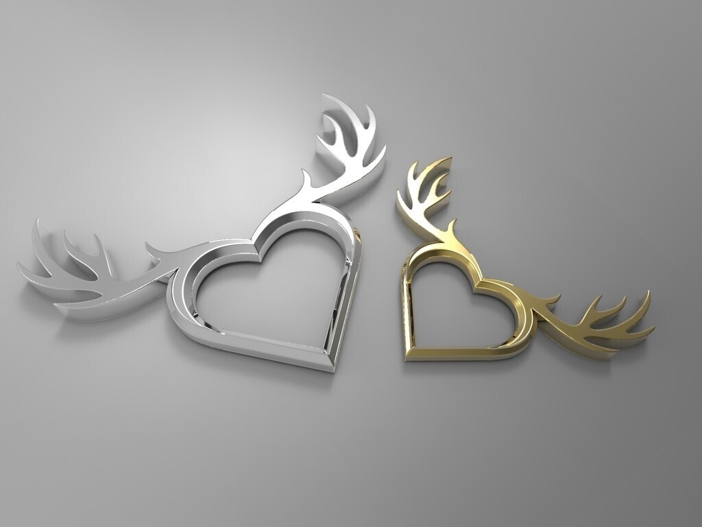 Free STL file Deer Heart Necklace・3D printing design to download・Cults
