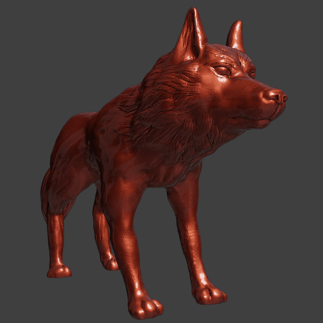 STL file wolf・3D print model to download・Cults