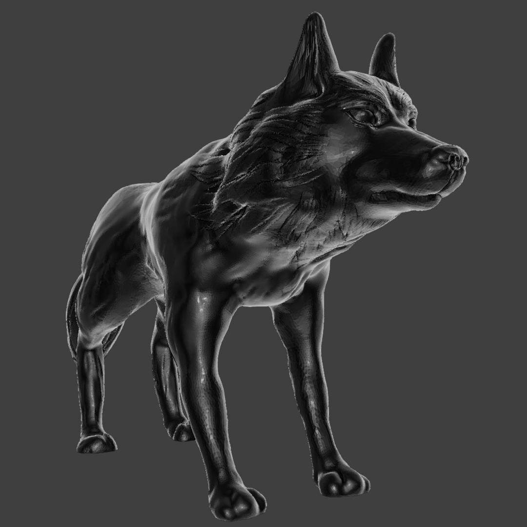STL file wolf・3D print model to download・Cults