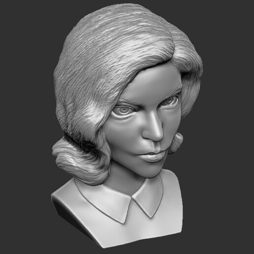 Download STL file Beth Harmon from Queens Gambit bust 3D printing ready ...