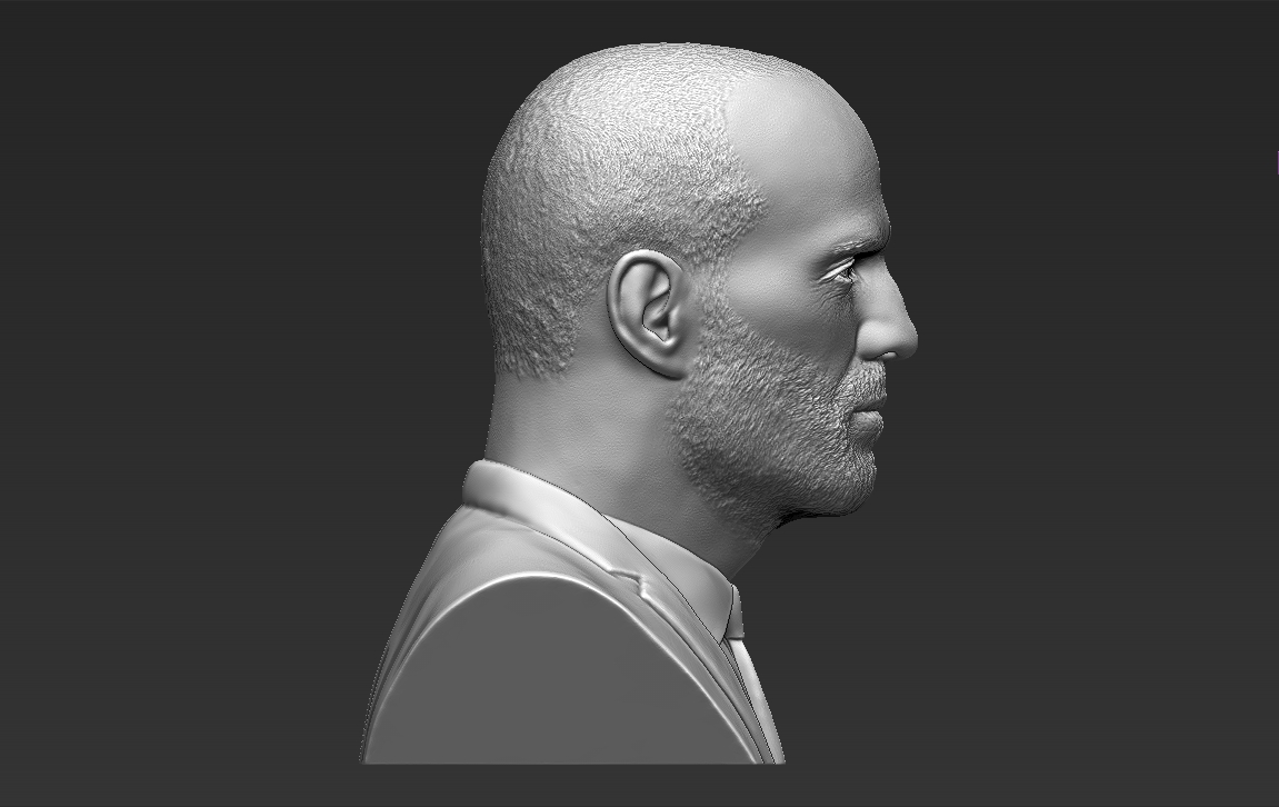 Fichier 3D Buste Jason Statham impression 3D formats stl obj prêts à l ...