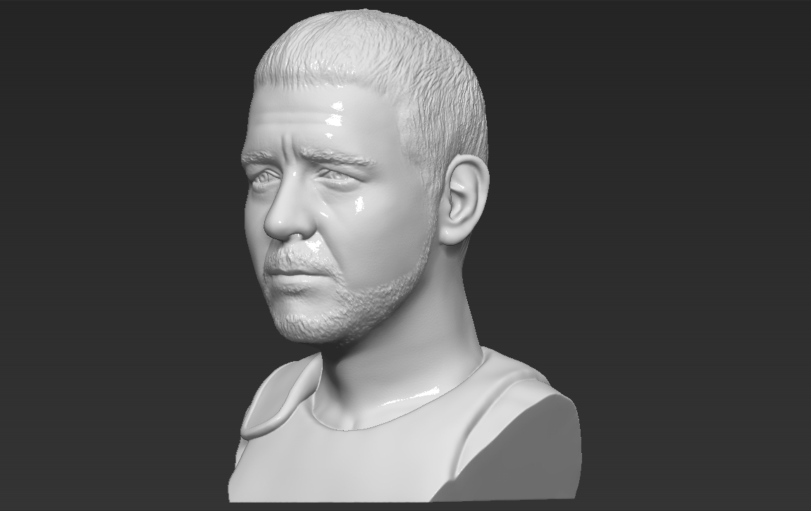 Archivo 3D Gladiador Russell Crowe busto impresión 3D listo formatos ...