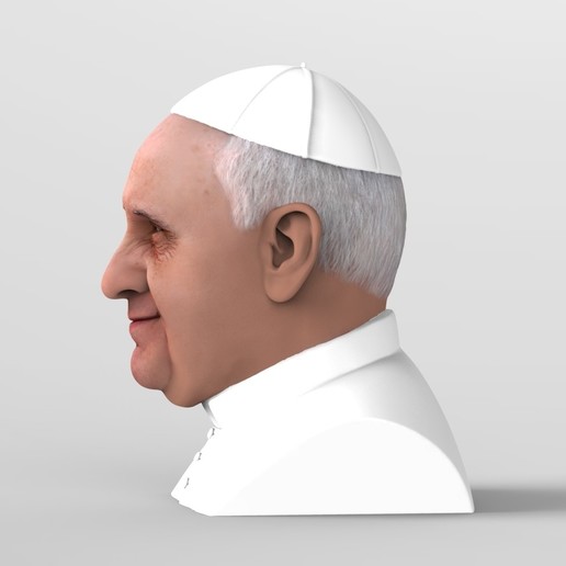 Download 3D model Pope Francis bust ready for full color 3D printing ...
