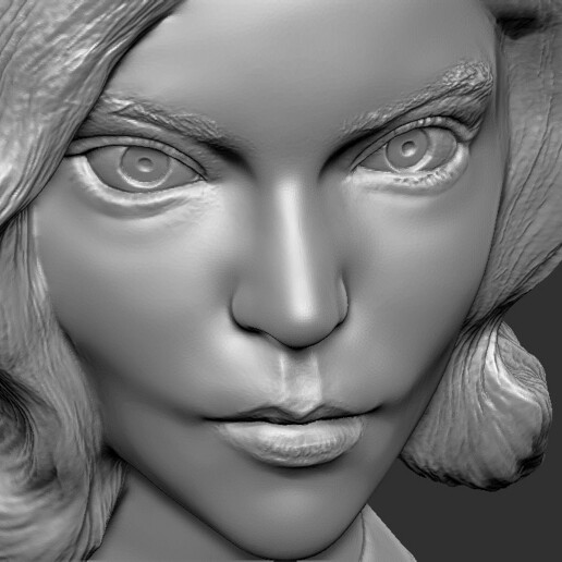 Download STL file Beth Harmon from Queens Gambit bust 3D printing ready ...