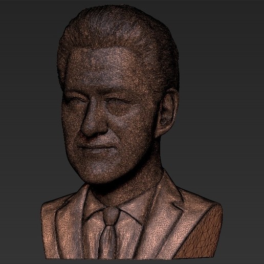 Download STL file President Bill Clinton bust 3D printing ready stl obj ...