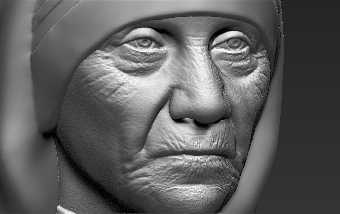 Download STL file Mother Teresa bust 3D printing ready stl obj formats • 3D printing model ・ Cults