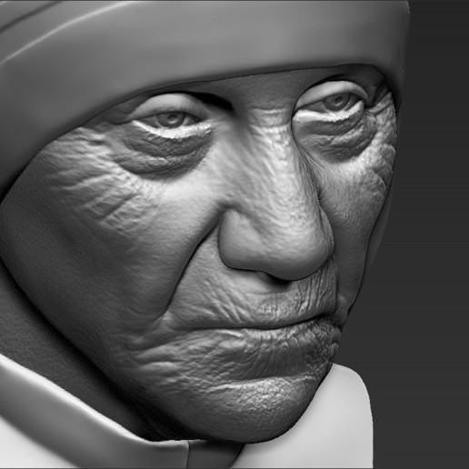 Download STL file Mother Teresa bust 3D printing ready stl obj formats • 3D printing model ・ Cults