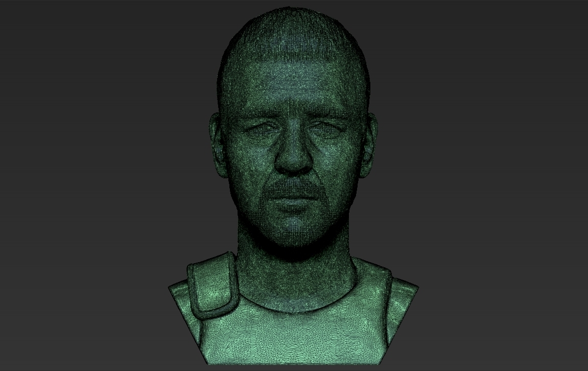 Archivo 3D Gladiador Russell Crowe busto impresión 3D listo formatos ...
