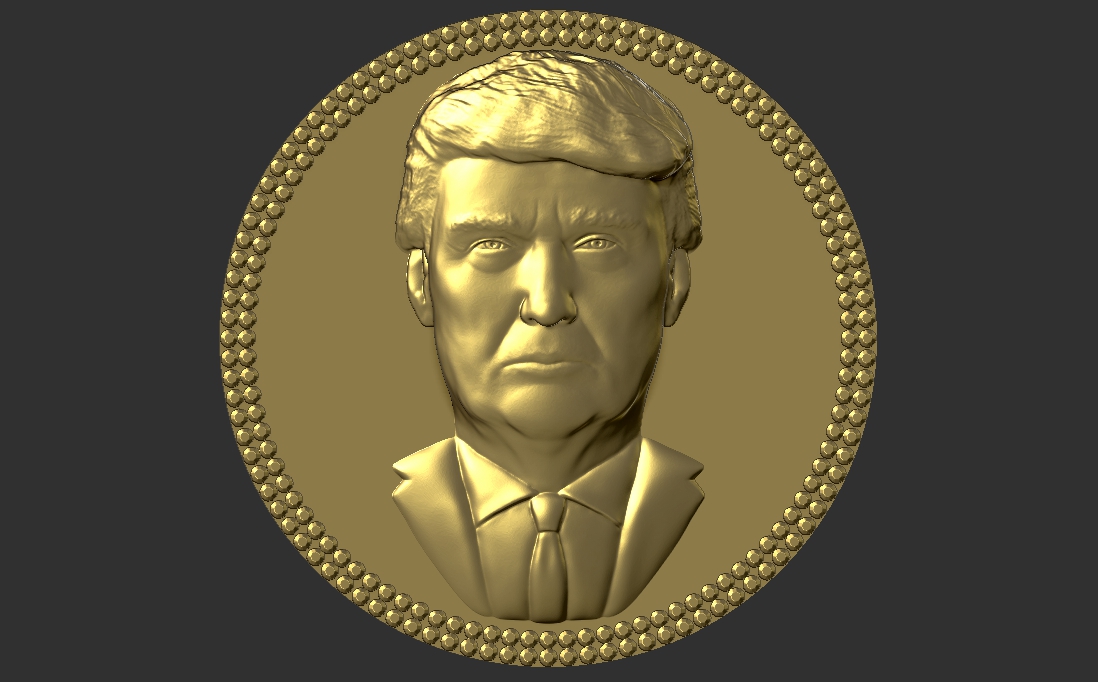 STL file Donald Trump medallion pendant 3D printing ready stl obj・3D ...