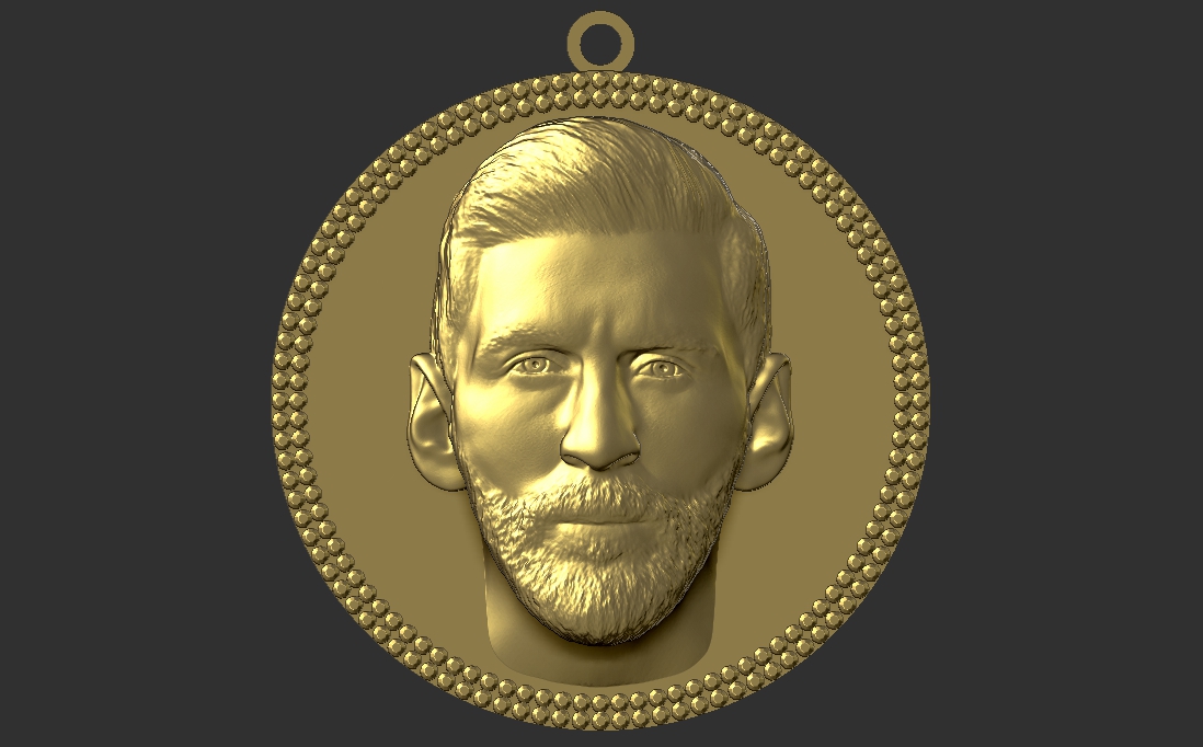 STL file Lionel Messi medallion pendant 3D printing ready stl obj ♌・3D ...