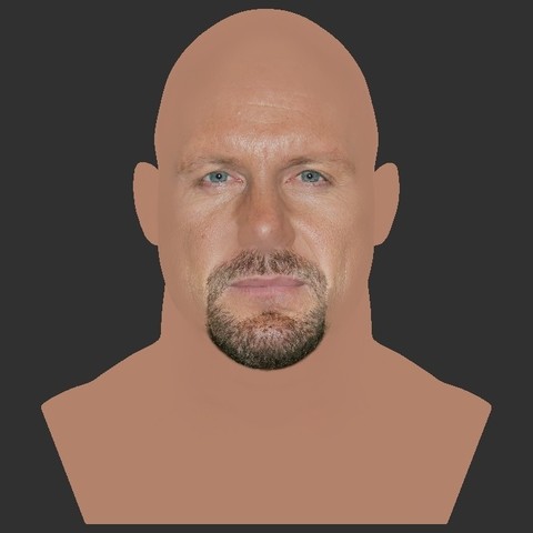 Download 3D printing templates Stone Cold Steve Austin bust ready for ...