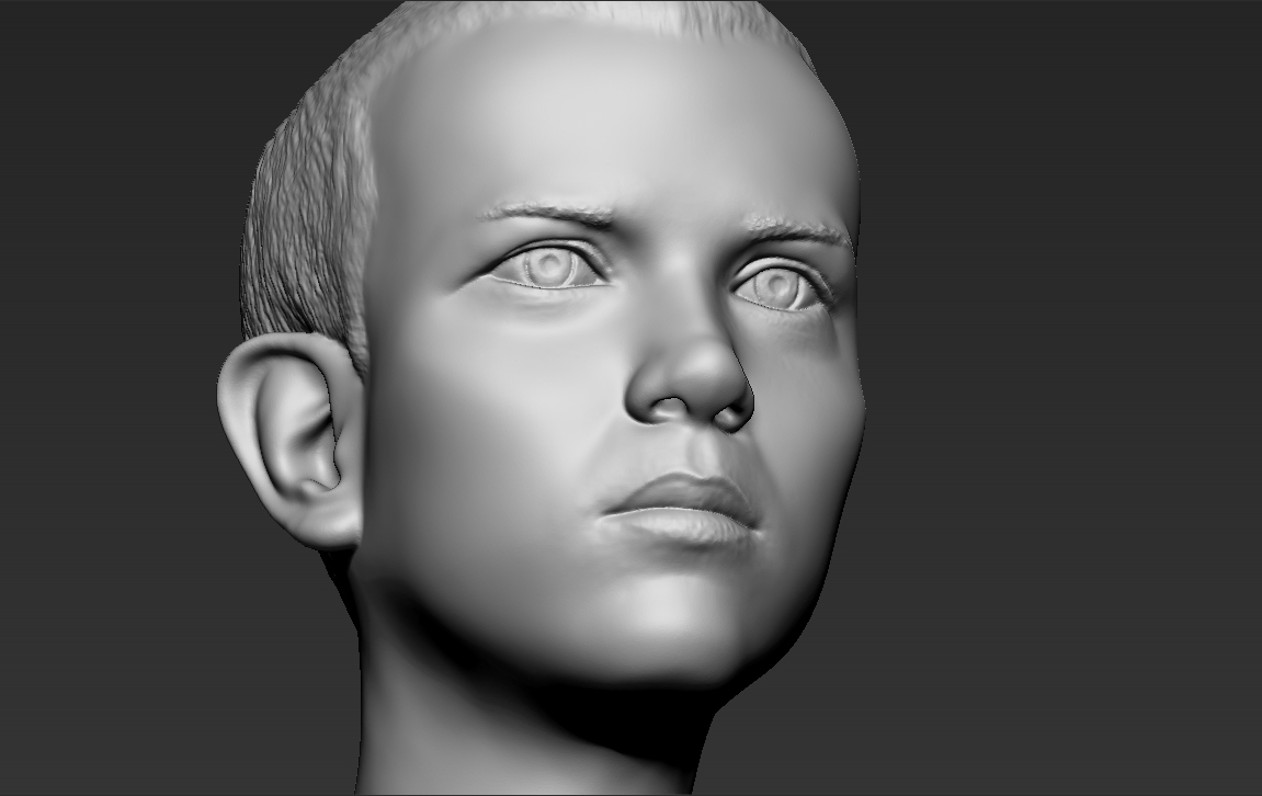 3D file Eleven Stranger Things bust 3D printing ready stl obj formats 👤 ...