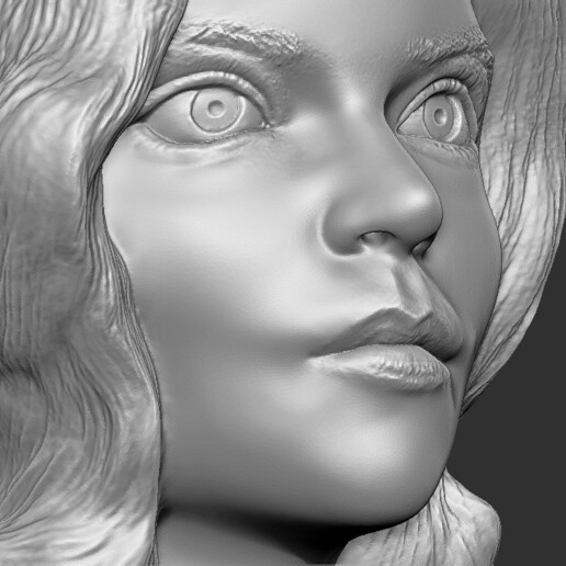 Download STL file Beth Harmon from Queens Gambit bust 3D printing ready ...