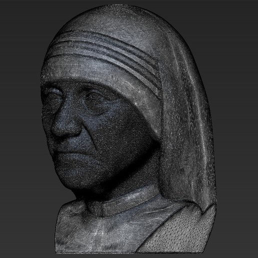 Download STL file Mother Teresa bust 3D printing ready stl obj formats • 3D printing model ・ Cults