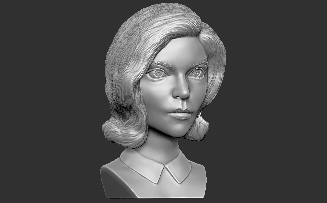 Download STL file Beth Harmon from Queens Gambit bust 3D printing ready ...